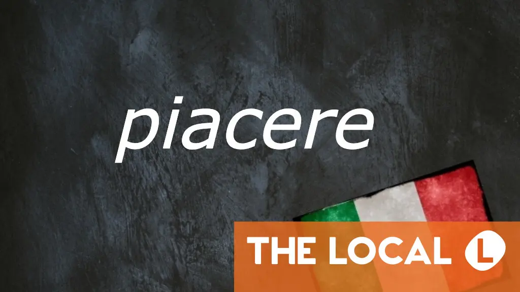Italian word of the day: 'Piacere'