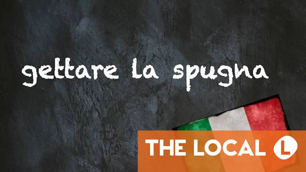 Italian expression of the day: 'Gettare la spugna'