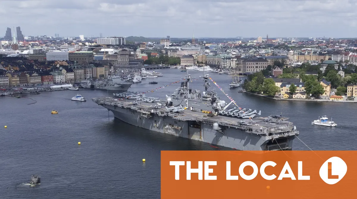 IN PICS: The assault ship USS Kearsarge arrives in Stockholm