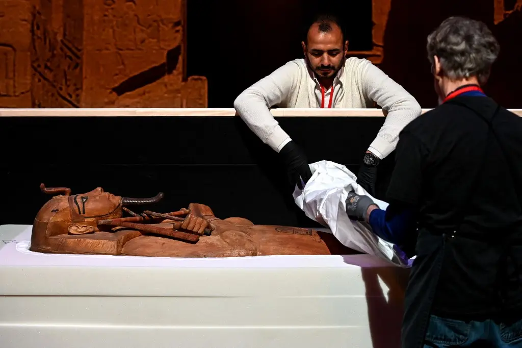 Sarcophagus of Egyptian Pharaoh Ramses II unveiled in Paris