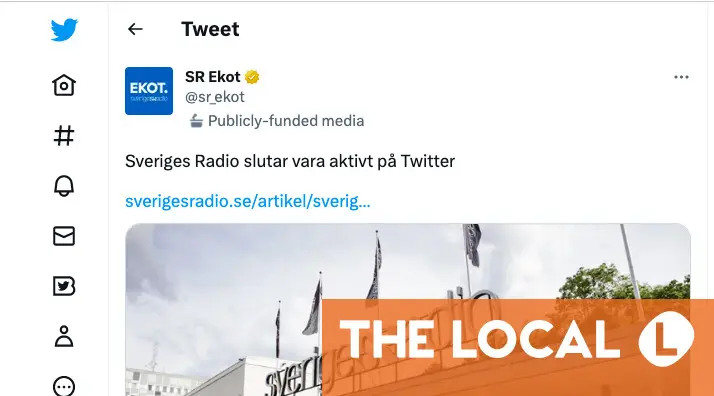 Swedish public broadcaster SR ceases activities on Twitter