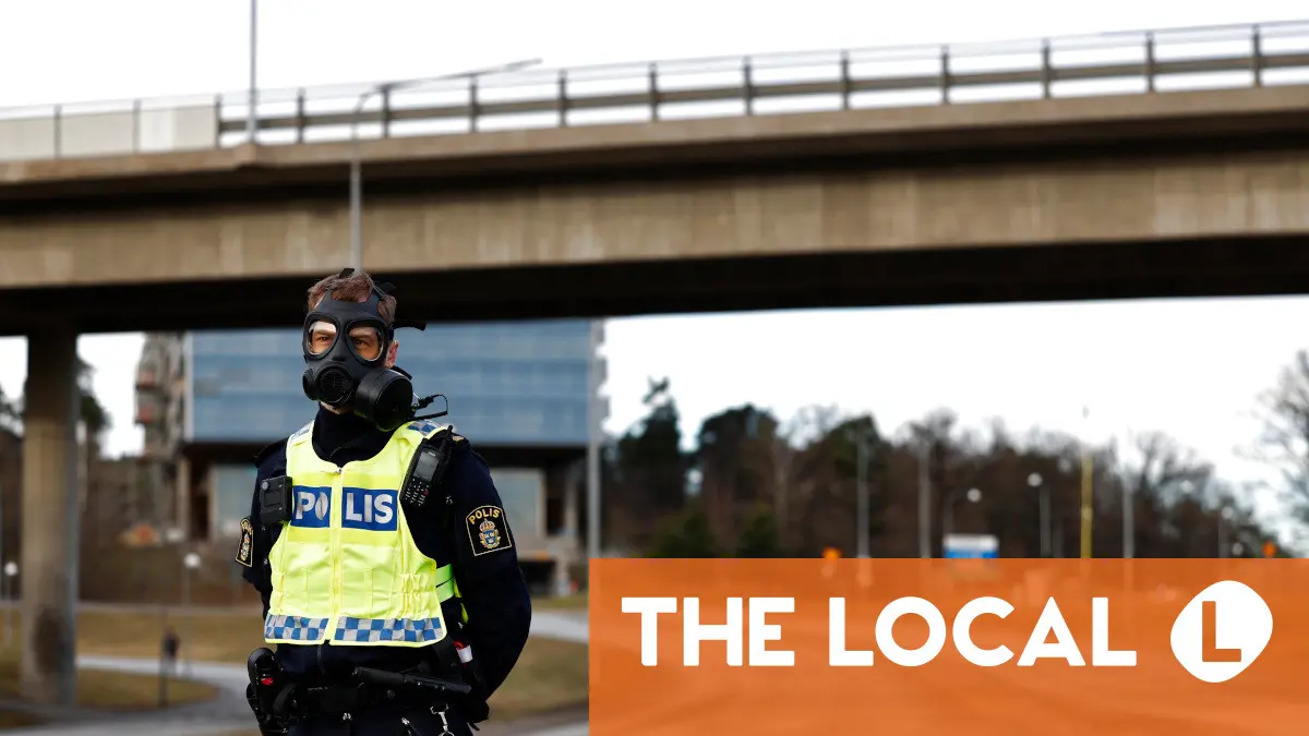 Why was a First World War gas detected at Swedish security service HQ?