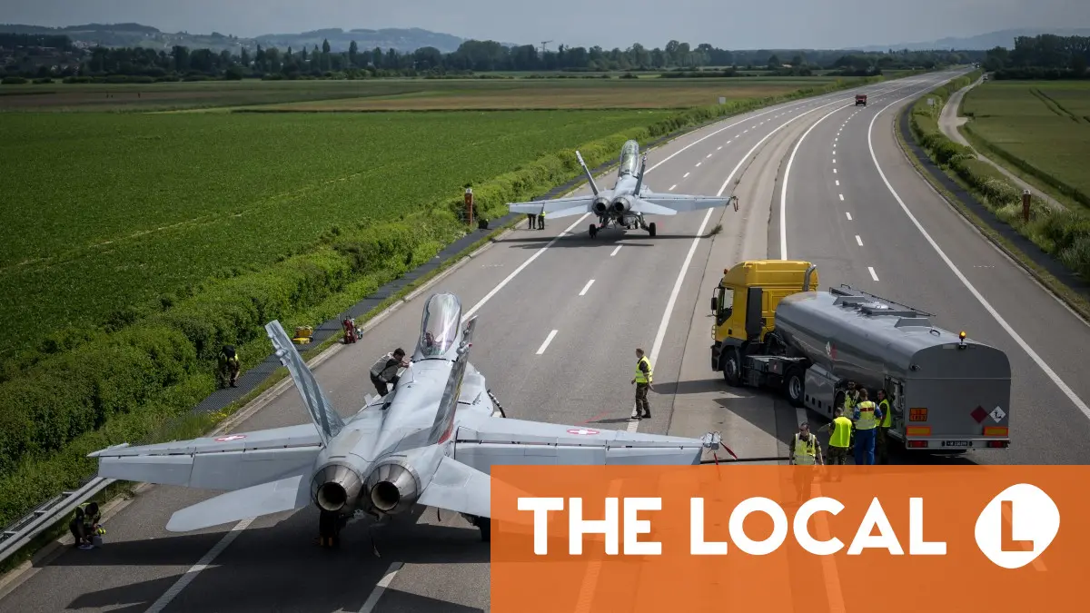 IN PICTURES: Swiss fighter jets land on A1 motorway
