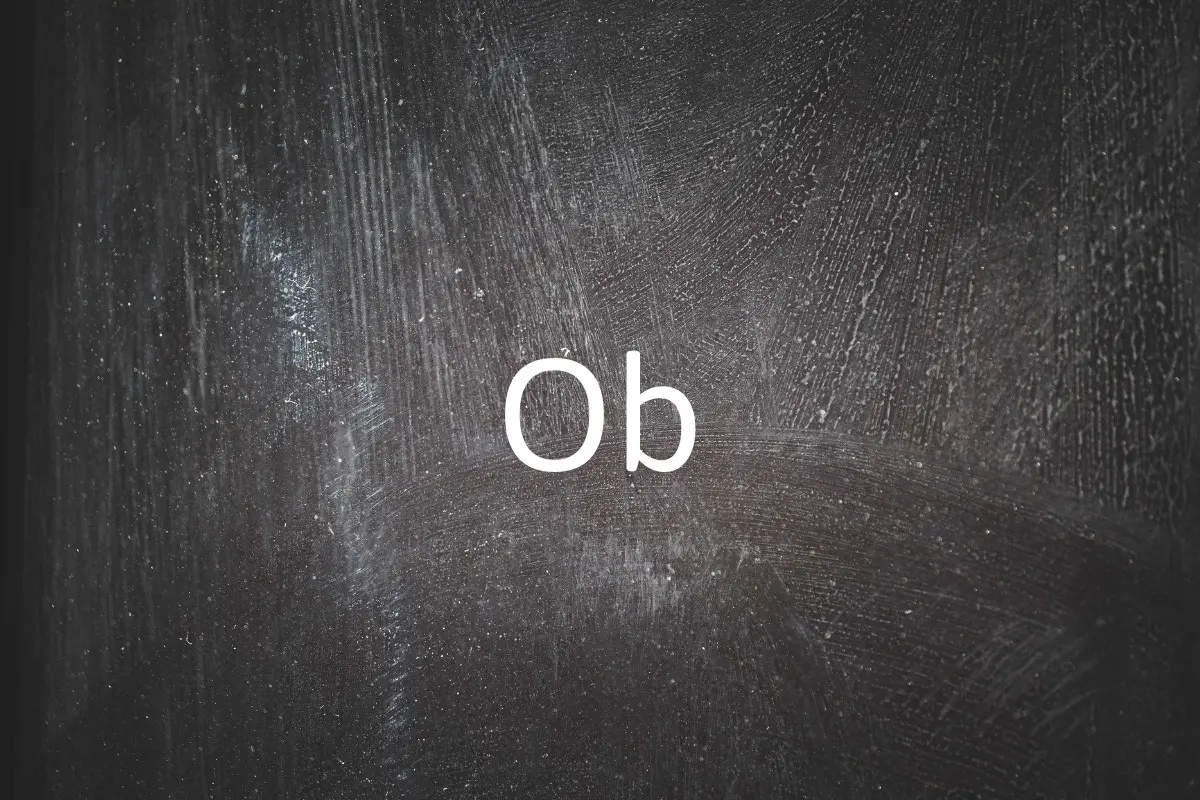 German word of the day: Ob