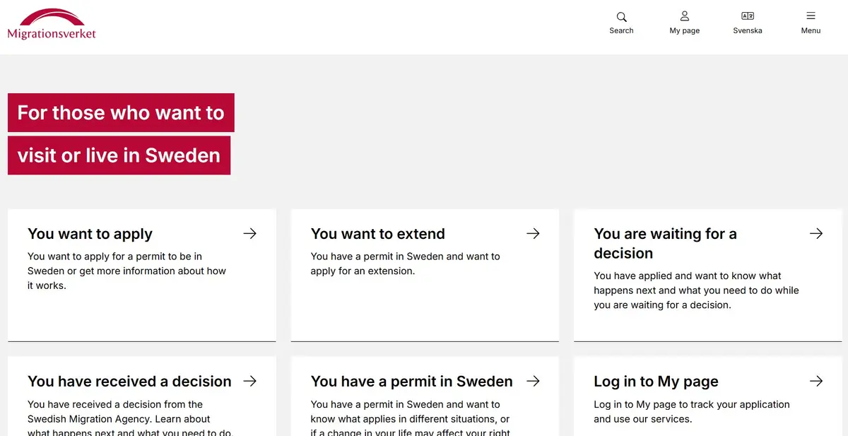 Swedish Migration Agency revamps website to make life easier for permit ...