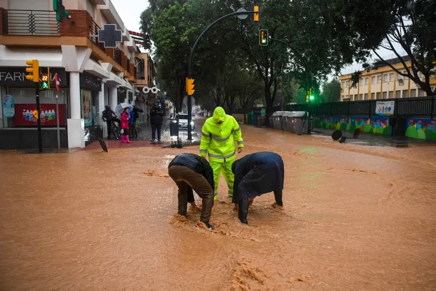 What's the situation in Spain's Málaga after the floods?