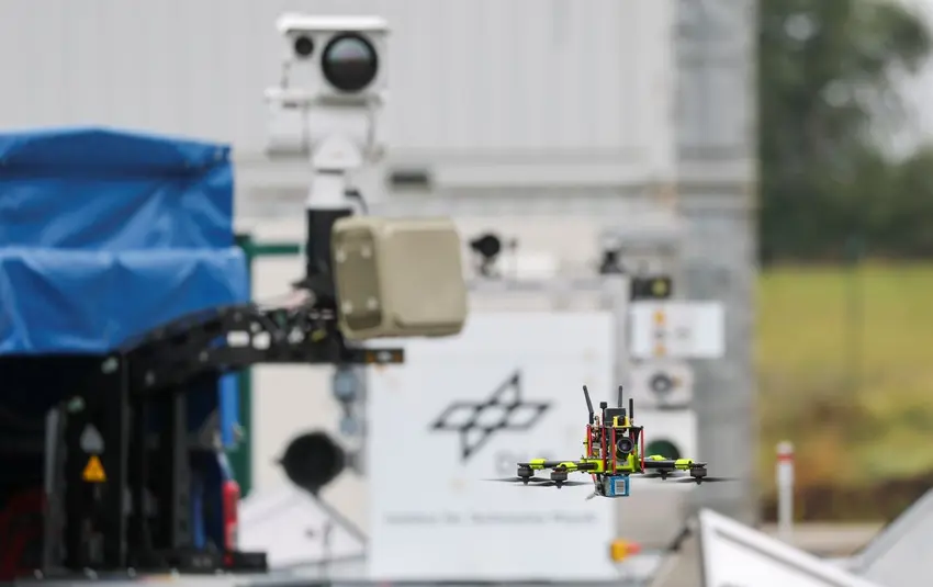 Researchers are fine tuning drone defence at a secluded German airport