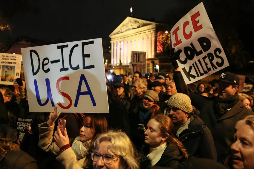 Paris protesters rally against Trump immigration crackdown