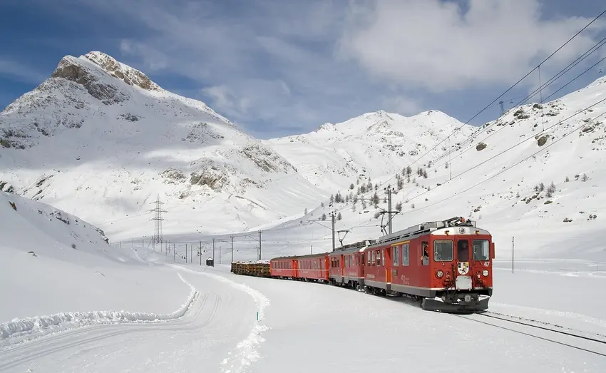Where can you get to on one of Switzerland's 'ski trains' in 2026?